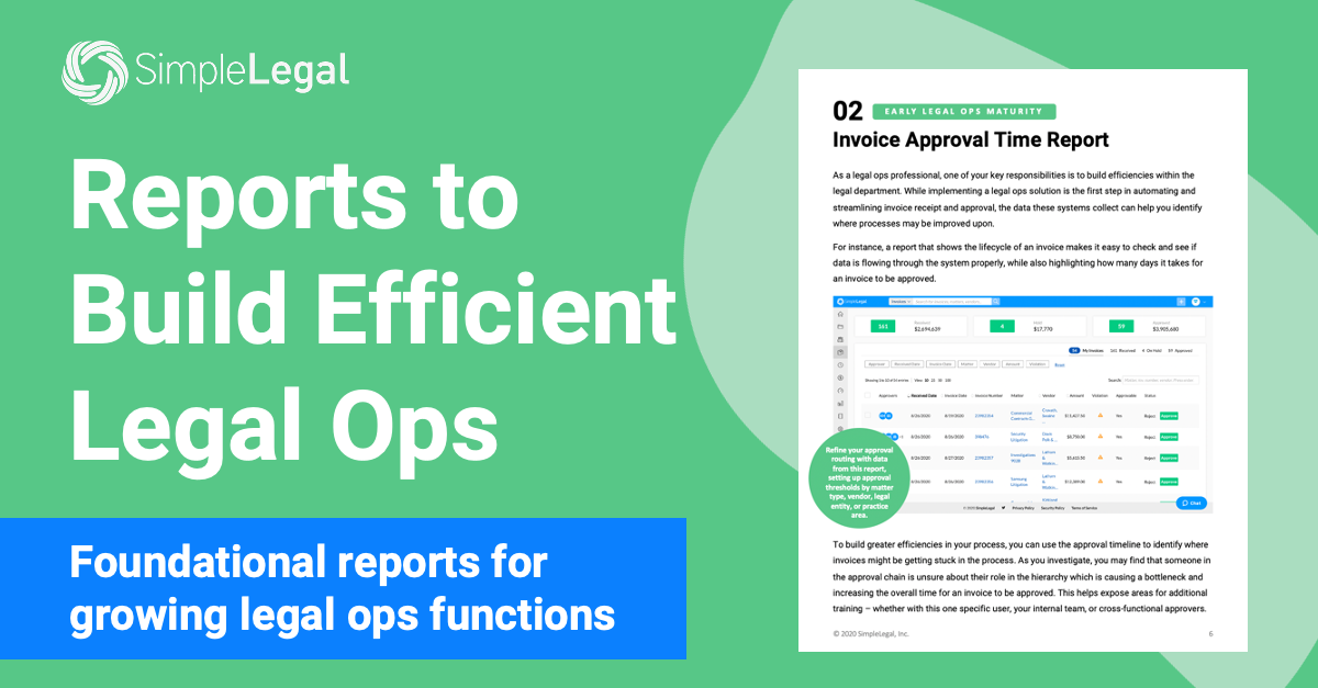Top 5 Reports to Uplevel Legal Ops | SimpleLegal